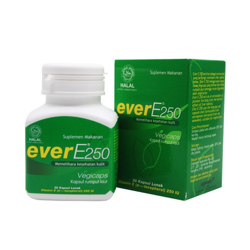 Ever E 250IU contains 30 Vitamin E Supplements - Skin Vitamins and ...