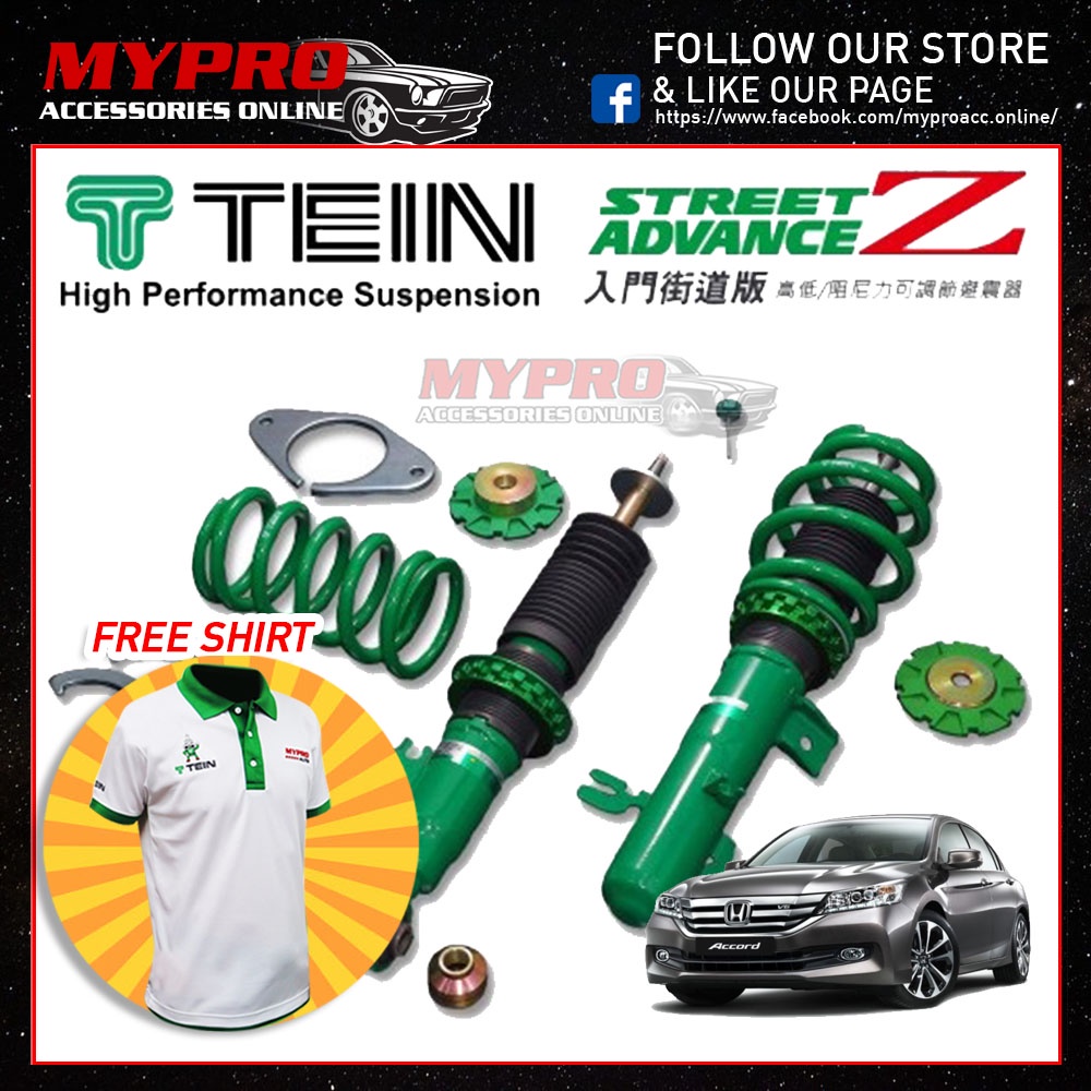 🇯🇵Best🔥Honda Accord CR CR1 CR2 2013-2018 TEIN Street Advance Z Adjustable Suspension / Coilover ...