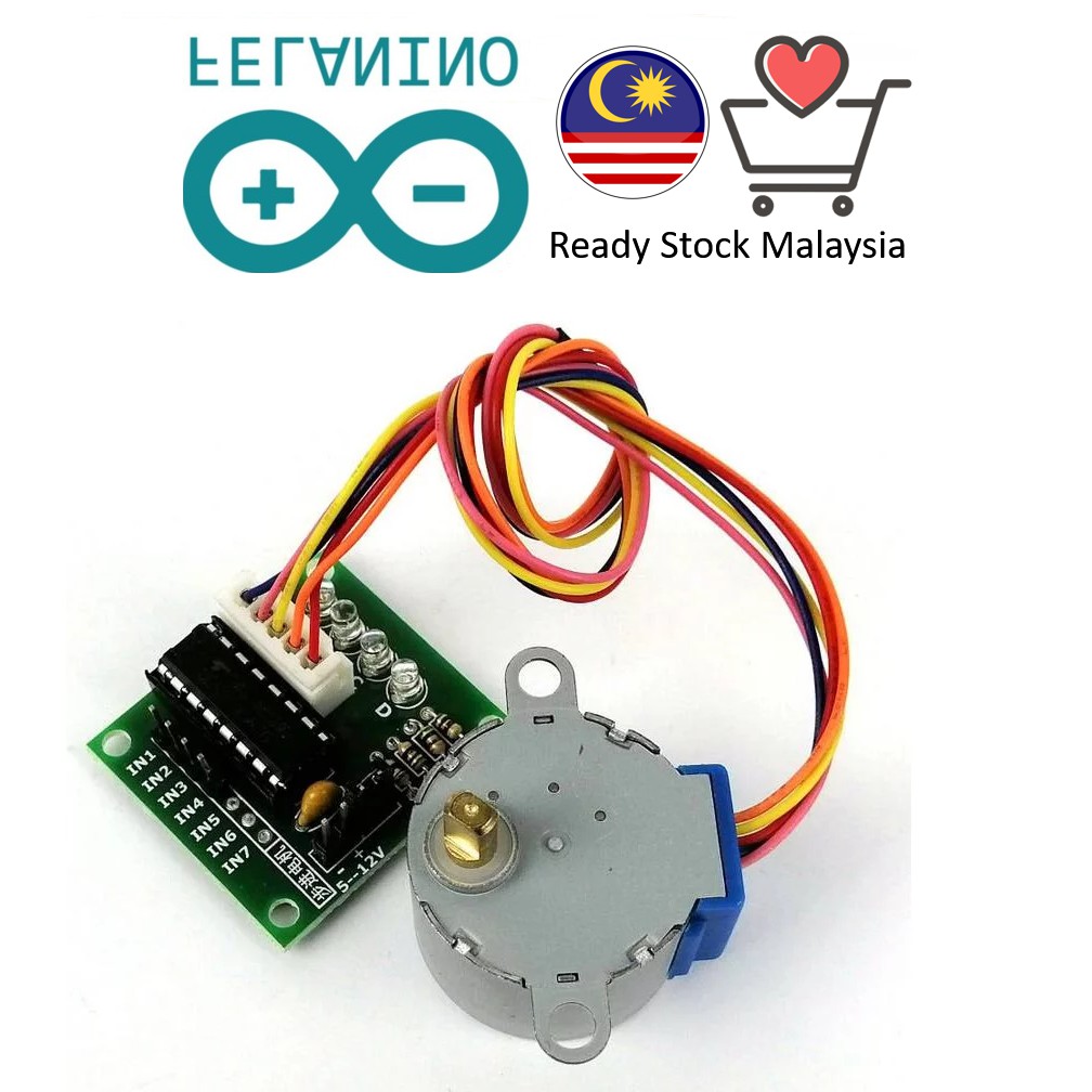 Stepper Motor 28BYJ-48–5V + ULN2003 Driver Board for Arduino | Shopee ...