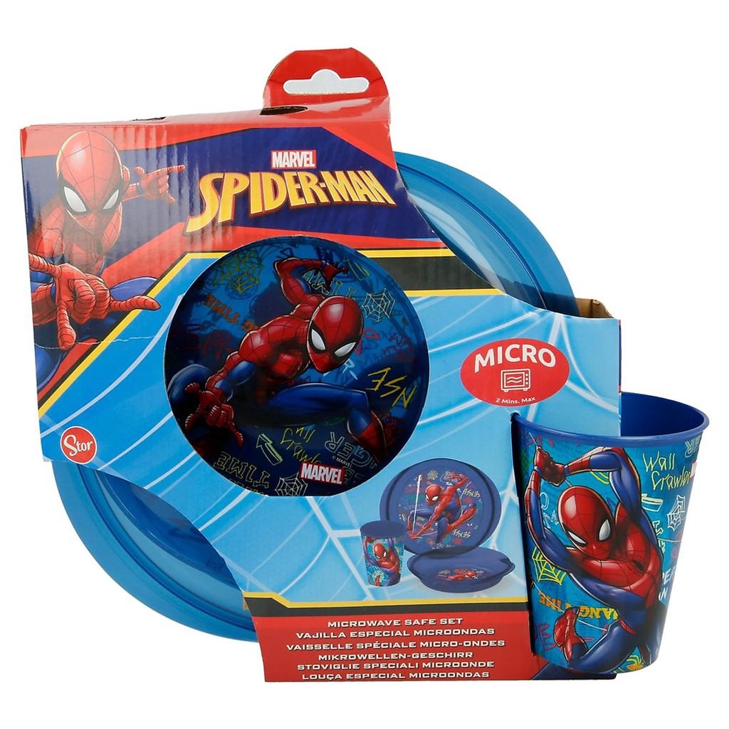 Spider Man Graffiti Microwaveable Bowl, Plate, and Cup Combo | Shopee ...