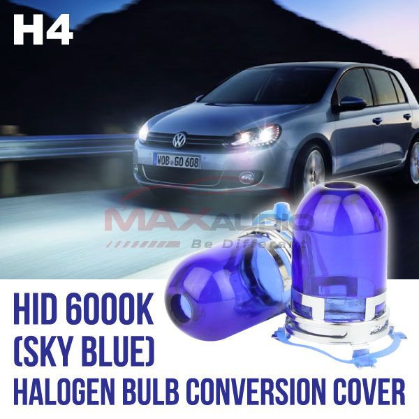 HID H4 6000K Sky Blue Head Lamp Halogen Bulb Conversion Cover Cap Main ...
