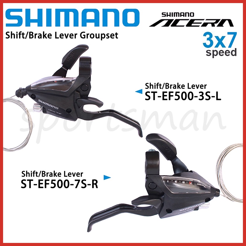 Shimano A Pair ST EF500 Shifter MTB Bike Bicycle 3x7 Speed 21/24 Speed ...