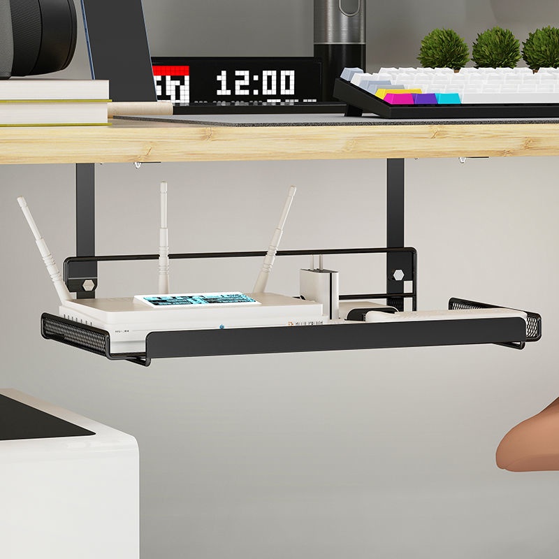 Under Desk Cable Management Tray Clamp Hidden Cable Rack Organizer Wire ...