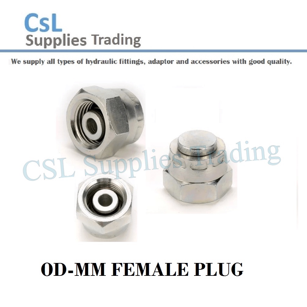 V3 & V4 METRIC 24 CONE FEMALE SWIVEL PLUG COMPRESSION HYDRAULIC ADAPTER ...