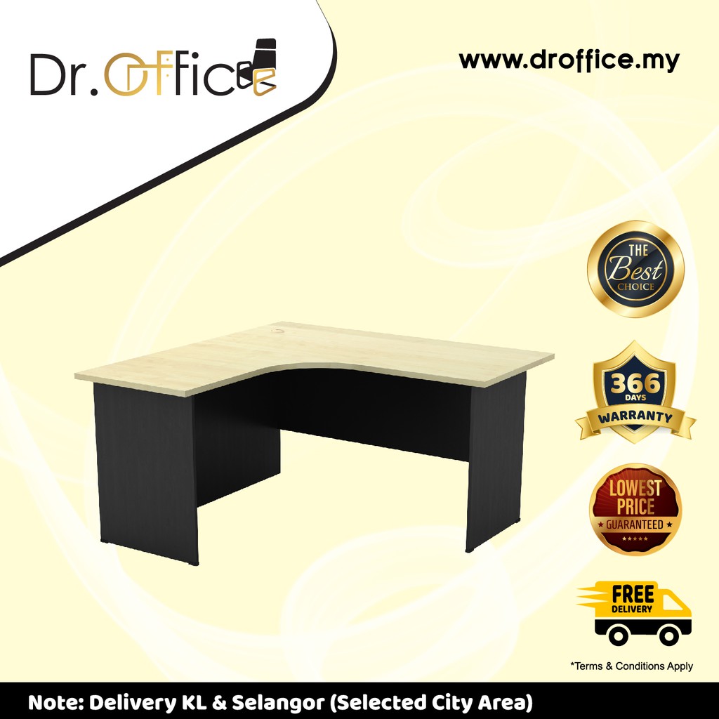 M-GL1515 L-SHAPE TABLE | MEJA L SHAPE | MEJA PEJABAT | OFFICE TABLE ...