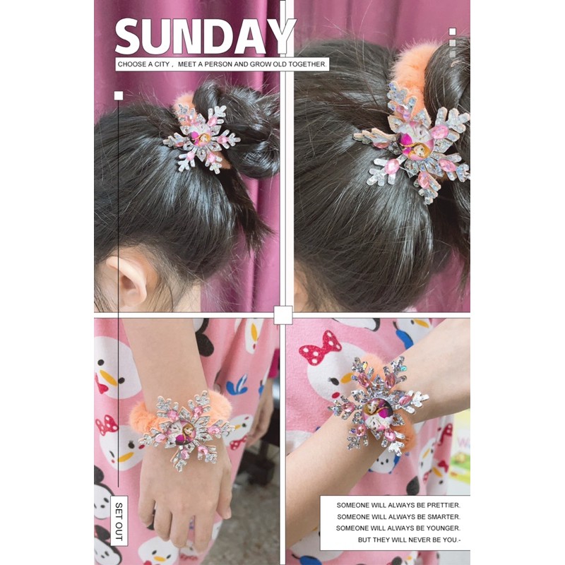 Malaysia 🇲🇾 Ready Stok Frozen Princess Rubber Band冰雪公主毛圈发圈 | Shopee ...