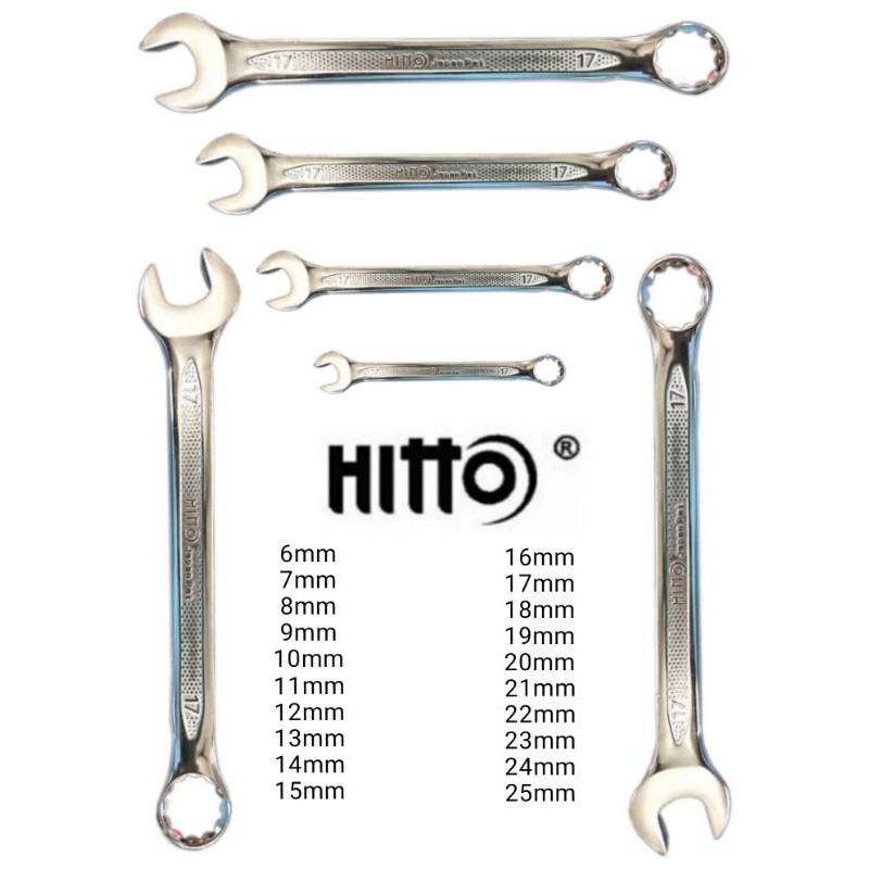 Hitto 6-25mm Combination Spanner Wrench Hitto Common Ring Spanner ...