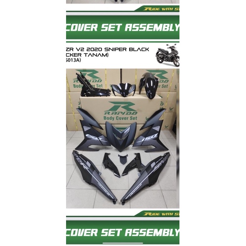 Rapido Cover Set Y15ZR V1/V2 Sniper Black（Sticker Tanam） | Shopee Malaysia