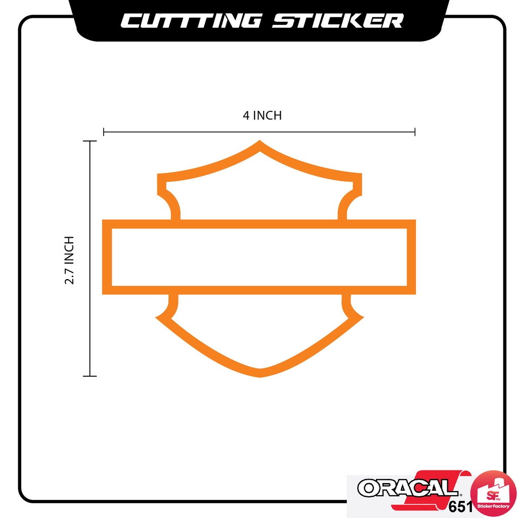 Sticker HD2 Harley Davidsons Stroke Line Decal Sticker / Stiker decal ...