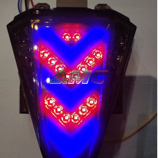 MERAH Yamaha R15 V2 CR7 Stop Light Stop Lamp Sens Blue Red Stop LED Set ...