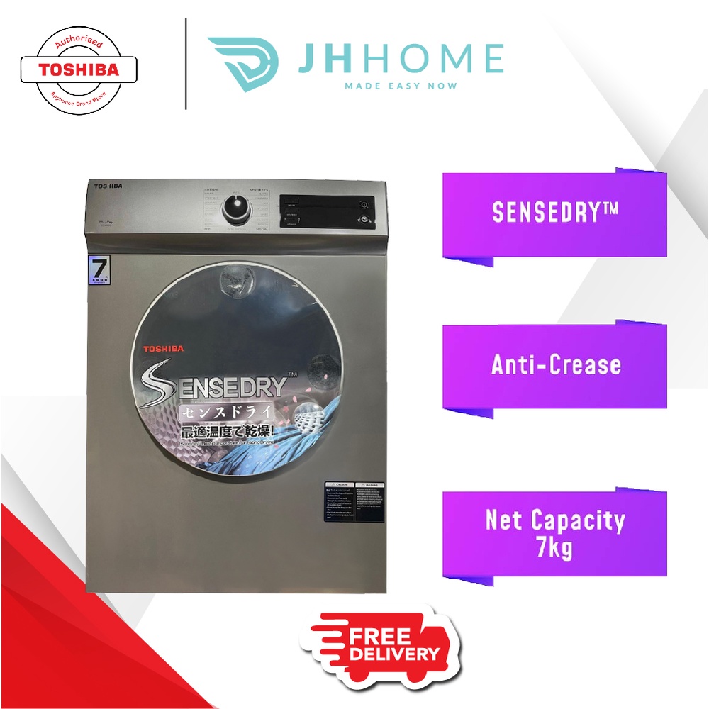 Toshiba 7KG Air-Vented Tumble Clothes Dryer TD-H80SEM | Dryer Machine ...