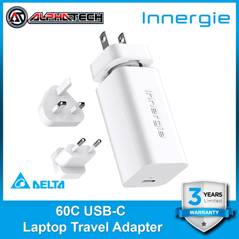 Innergie PowerGear 60C USB-C PD3.0 Ultra Compact Mobile & Laptop ...