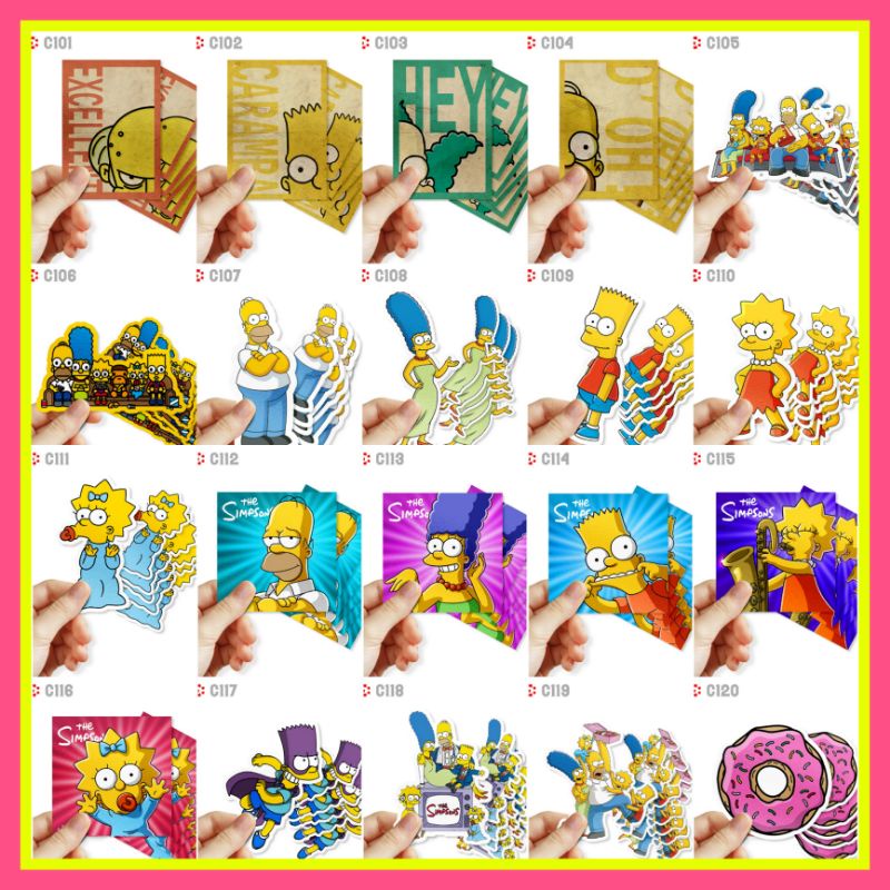 C6 - Sticker Waterproof Cartoon Anime ( Simpsons ) | Shopee Malaysia