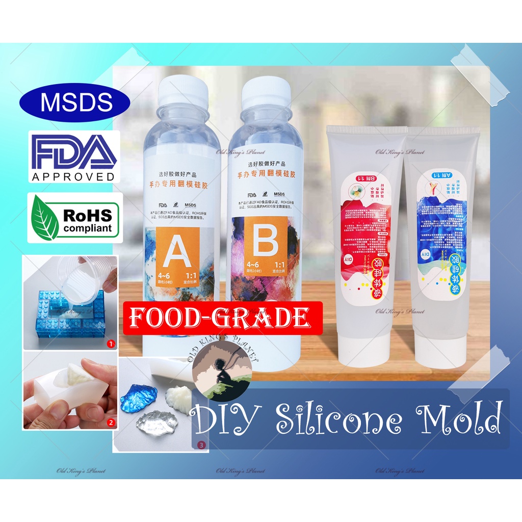 1KG DIY Silicone Mold Liquid Silicone 翻模硅胶 Making Liquid Rubber Mold ...