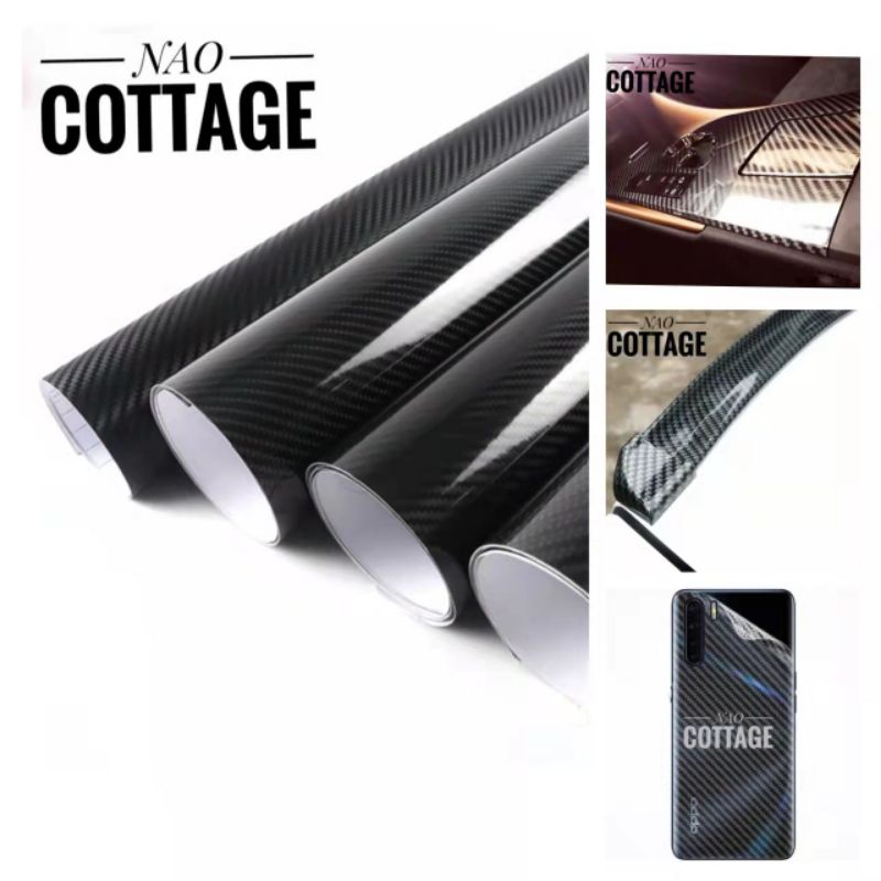 6D Carbon Fiber High Quality Gloss Black Color Vinyl Car Home ...