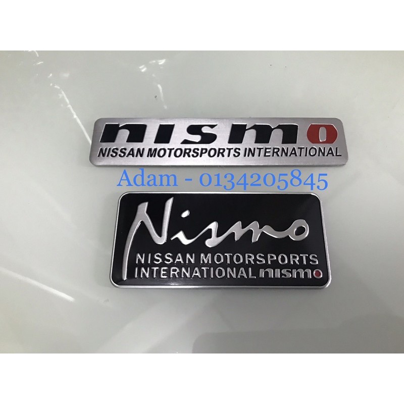 NISSAN NISMO MOTORSPORT ALUMINIUM STICKER For GTR , SILVIA , ALMERA ...