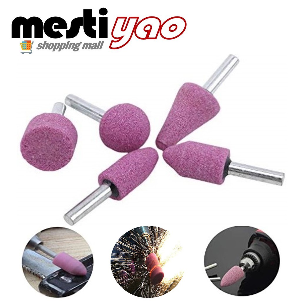 5 PCS/SET Mounted Stones ¼” Shank/Mounted Point Set/Grinding Stone/Mata ...