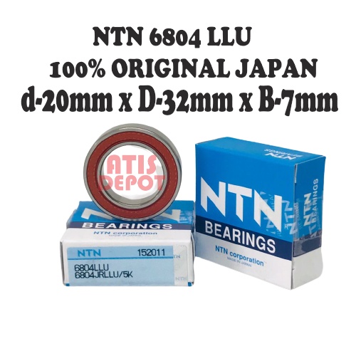 NTN 6804 LLU ( 20 x 32 x 7 ) 100% Original Authentic Made in Japan Deep ...