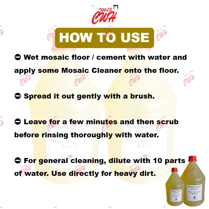 3L UBAT CHEMICAL CUCI LANTAI KOTOR MOSAIC FLUID ACID CEMENT TILE GREASE ...