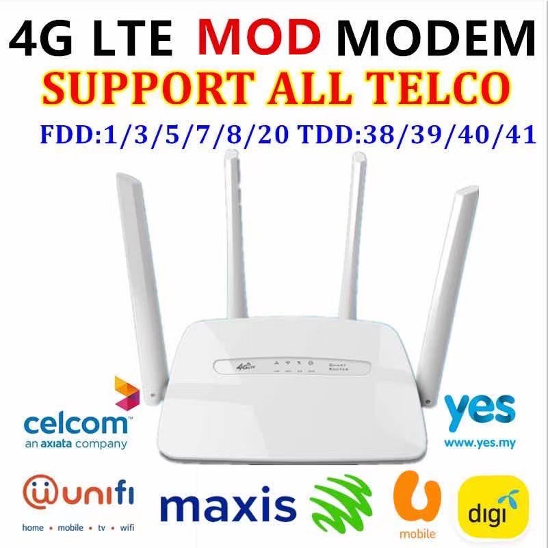 Modified Unlocked Unlimited Data Hotspot WIFI CPE 4G LTE MODEM Router ...