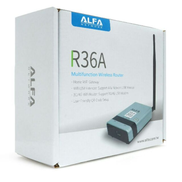 Alfa R36A 2.4Ghz 802.11n/b/g (2x2) WiFi USB & 4G Modem Extender Router ...