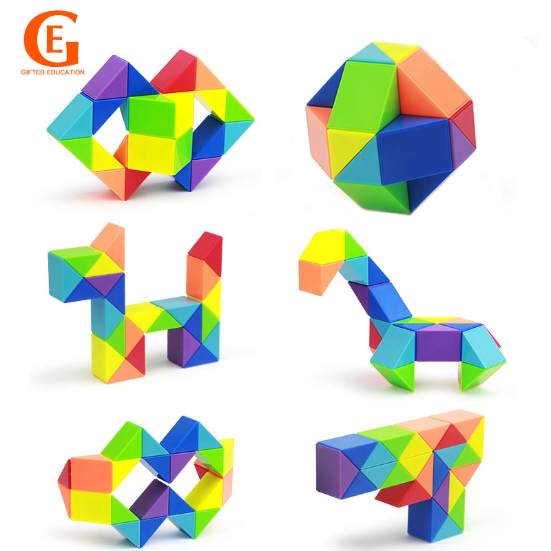 Variety Magic Ruler Rainbow Folding Rubiks Cube Creativity 24 Segment ...