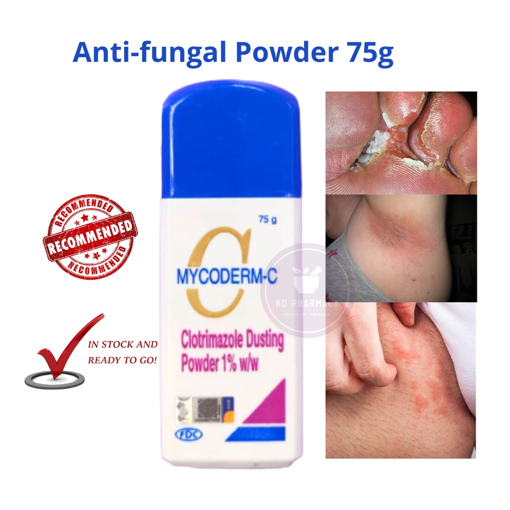Mycoderm-C Clotrimasole Dusting Powder 1% w/w / anti fungal powder ...
