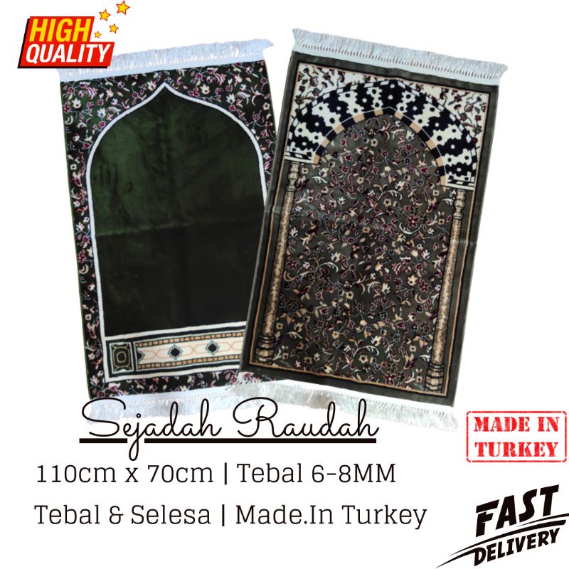 Sejadah Raudhah Original Turkey | Raudah MASJID NABAWI Buatan Turki Al ...