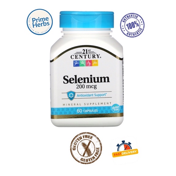 21st Century Selenium 200mcg 60 capsules (High Yeast)- antioxidant ...
