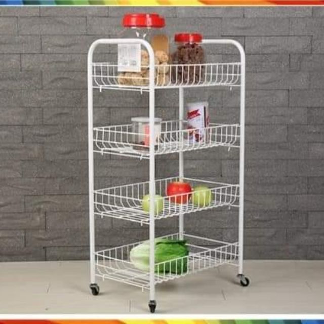⭐️READY STOCK⭐️ 3 Tier/4 Tier Organizer Storage Rack with Roller ...