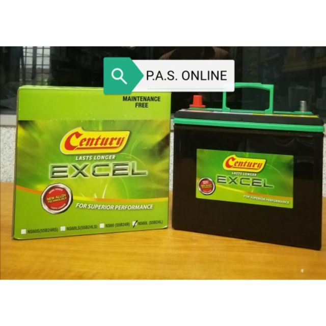 CENTURY EXCEL MF BATTERY NS60L(ST) | Shopee Malaysia