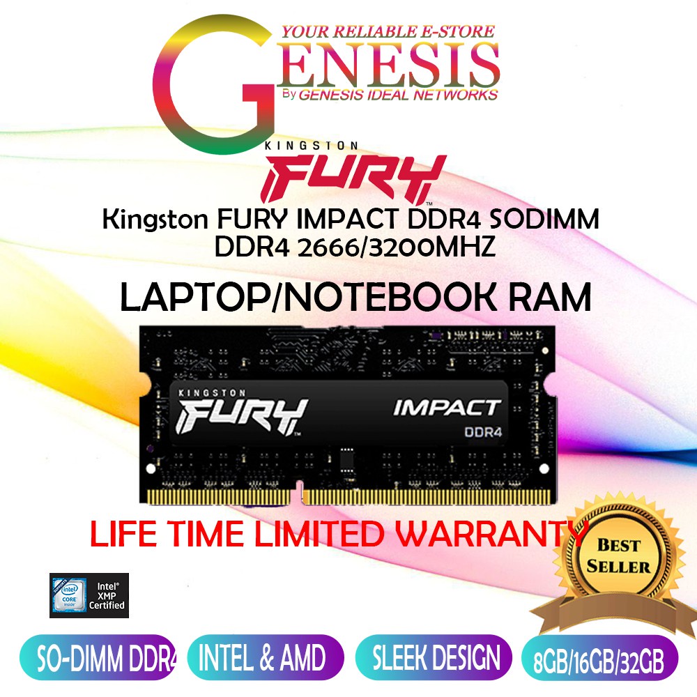 [ NB PERFORMANCE DDR4 RAM ] KINGSTON HyperX/FURY IMPACT 8GB/16GB/32GB DDR4 2666/ 3200 MHz ...