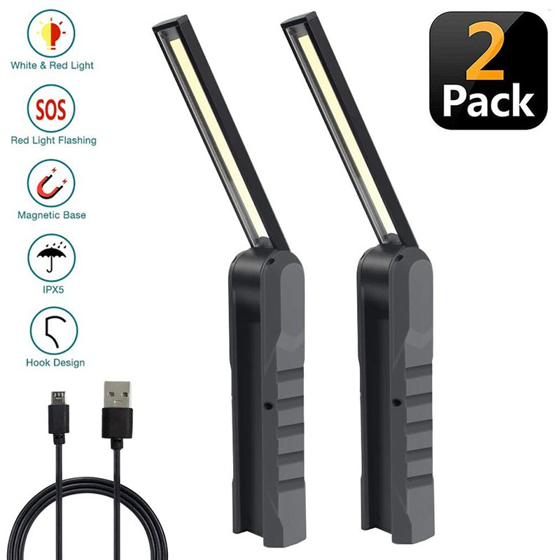 Portable Folding LED Work Light USB Rechargeable Working Torch Light ...