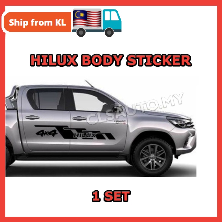 Toyota Hilux Side Body Sticker 4X4 - (2 Pcs / SET) | Shopee Malaysia