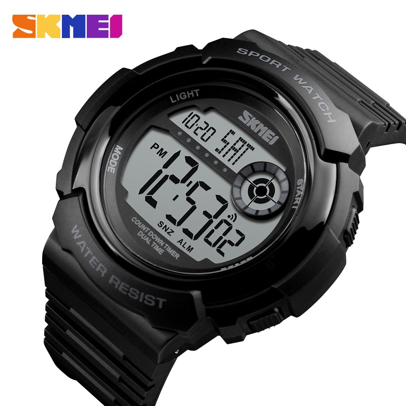 Dual Time LED Digital Waterproof Countdown Watch | Shopee Malaysia