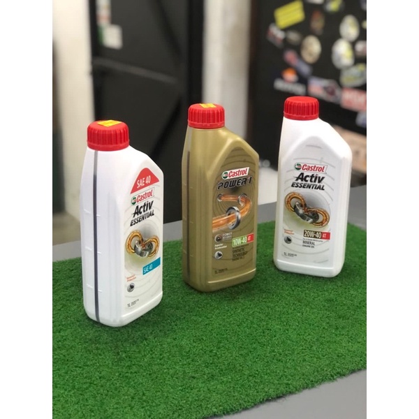 CASTROL Go Power 1 Activ 100% Original Genuine Engine Oil 4T 20w40 ...