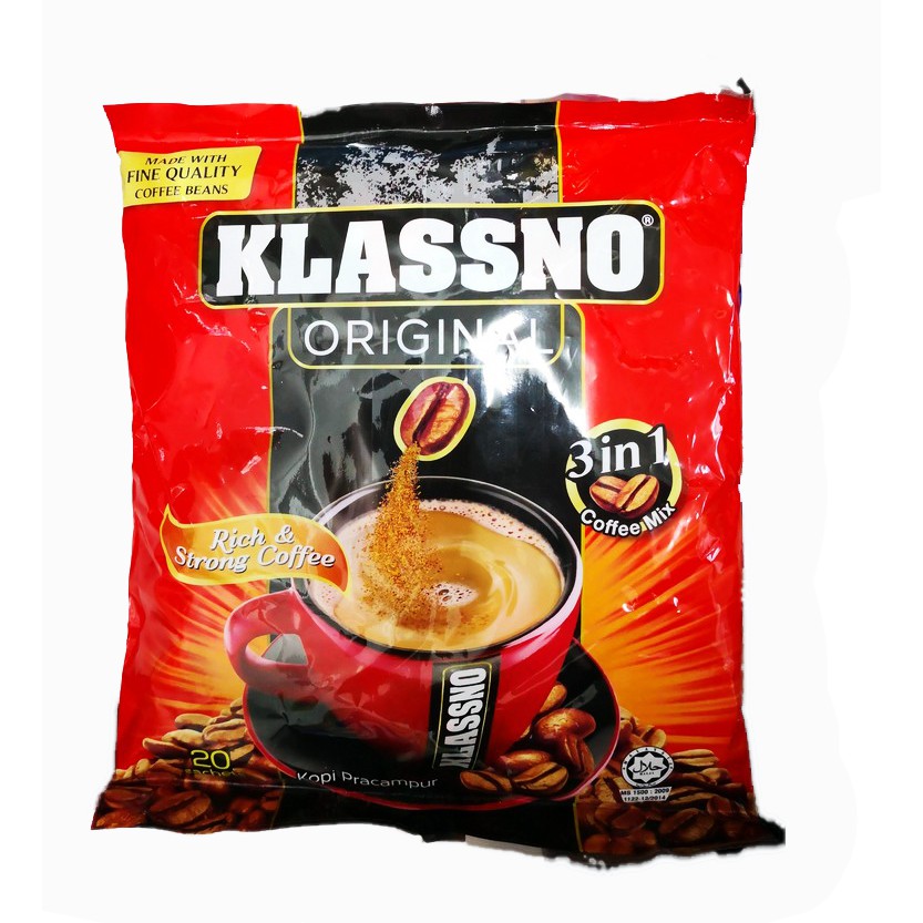 Klassno Original 3in1 Coffee Mix Rich & Strong Cofee ( 20 sachets x 20g ...