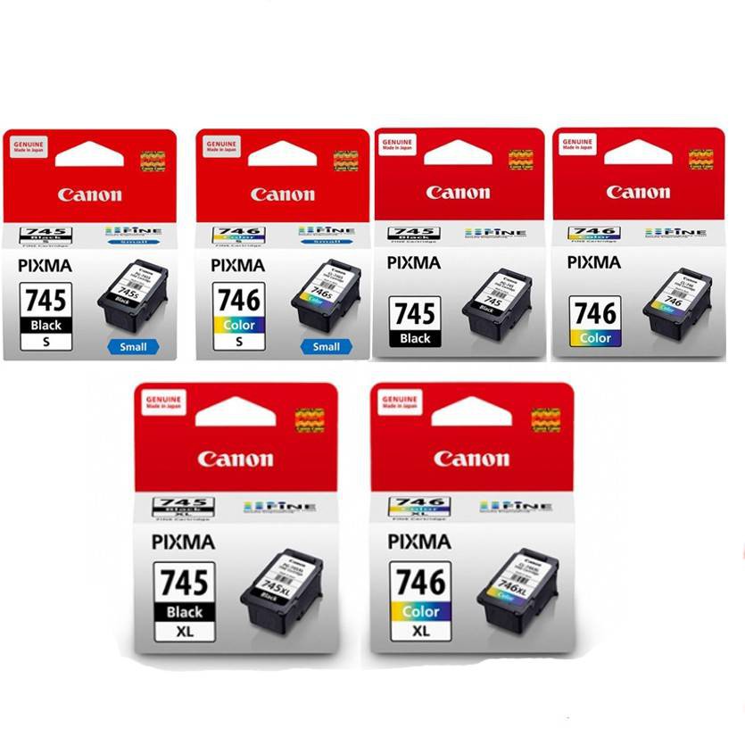Canon PG-745s/745/745XL black & CL-746s/746/746XL colour Ink Cartridge ...
