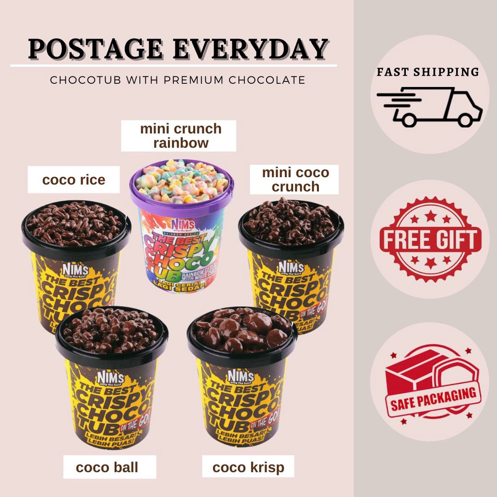 [Ready Stock] Nims Chocotub by Kak Nim / Chocojar / Coklat | Shopee ...