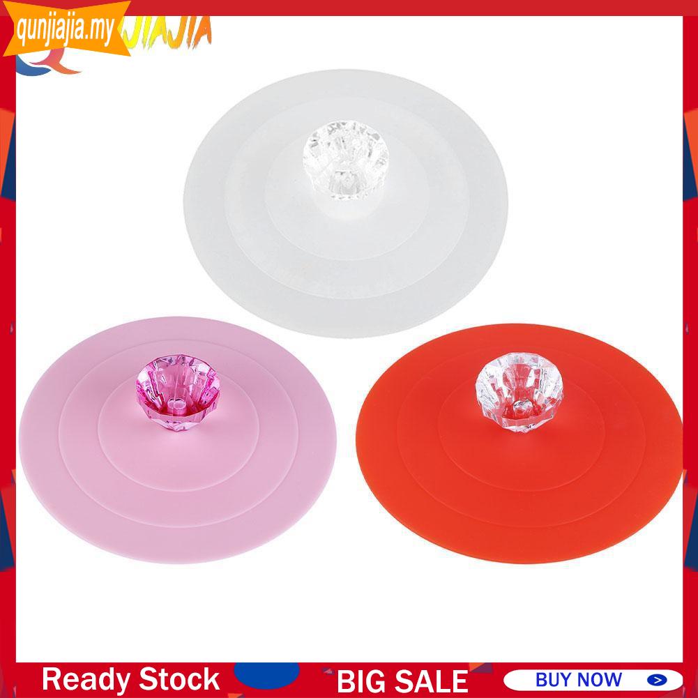 Lace Rim Anti-dust Leakproof Reusable Diamond Silicone Cup Lid Seal ...