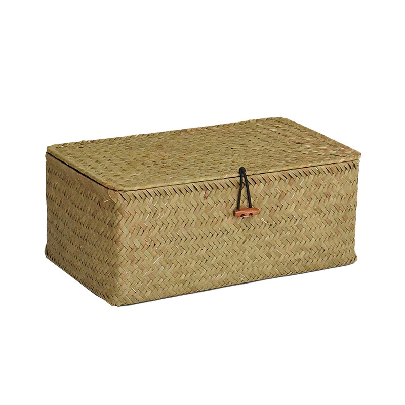 Japanese Style Storage Basket Natural Rattan Basket Desk Hand-Woven ...