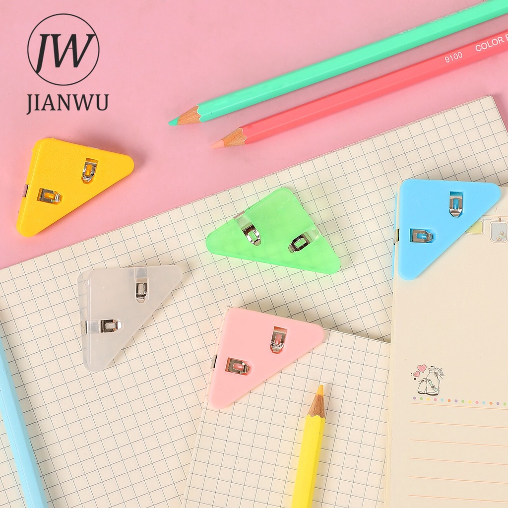 JIANWU 5 Pcs Book Corner Clip 90 Degree Triangle Clip Creative Magazine ...