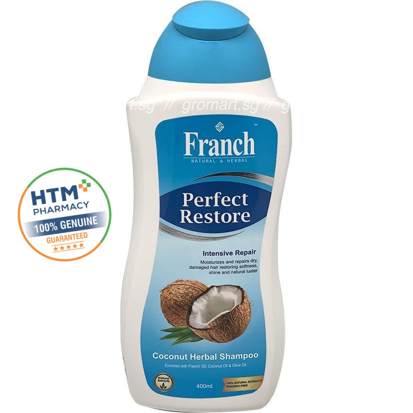 FRANCH HERBAL SHAMPOO 400ML - COCONUT (PERFECT RESTORE) | Shopee Malaysia
