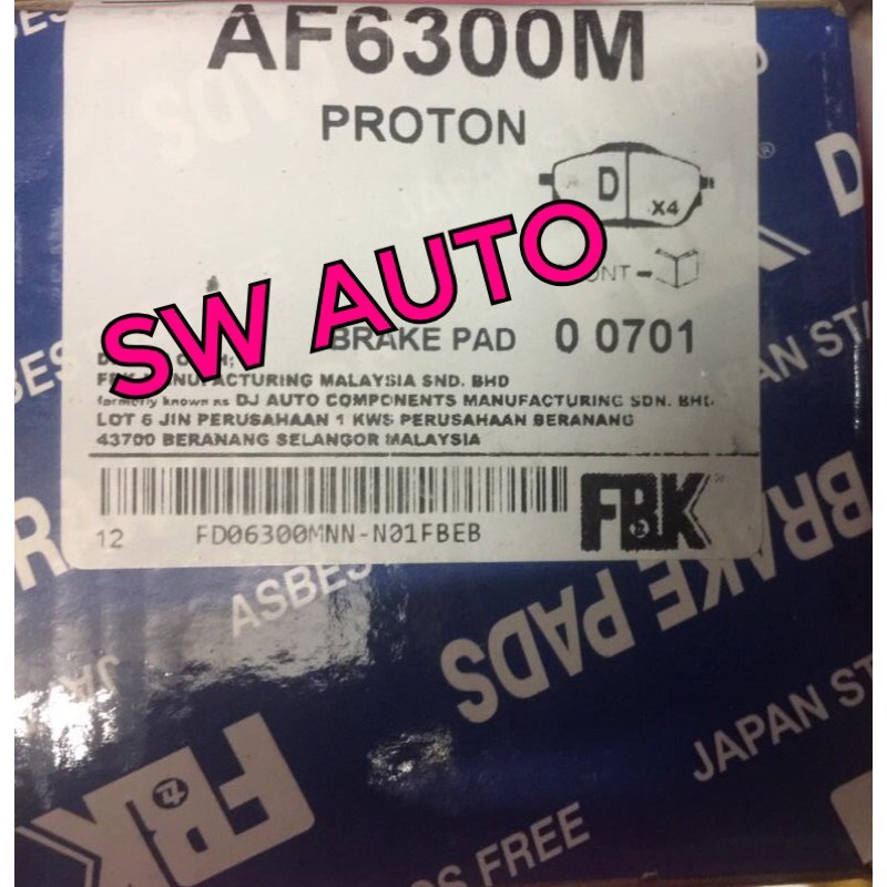 Proton Iriz new Persona brake pad FBK | Shopee Malaysia