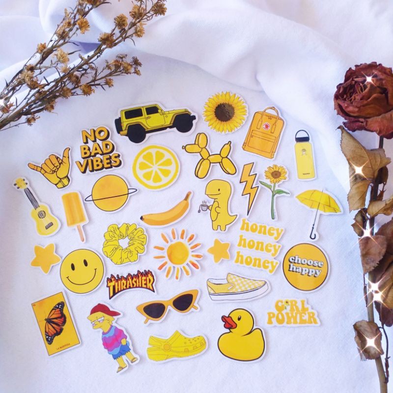 Tumblr HP Aesthetic sticker/Yellow sticker | Shopee Malaysia