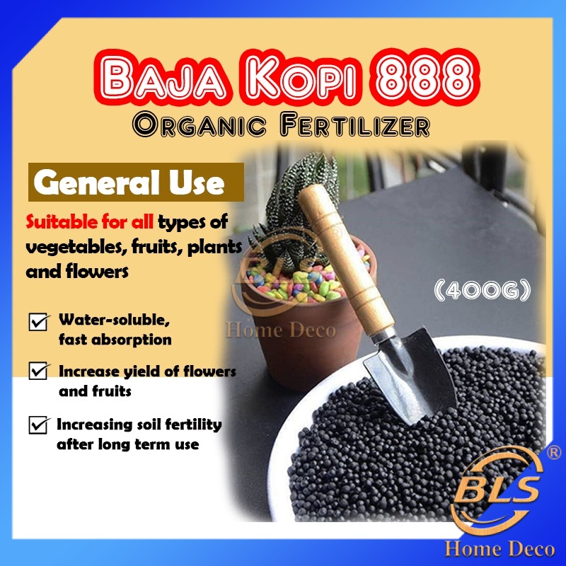 400GRAM BAJA KOPI ORGANIC FERTILIZER NPK 888 GARDENING BAJA ORGANIK FOR ...