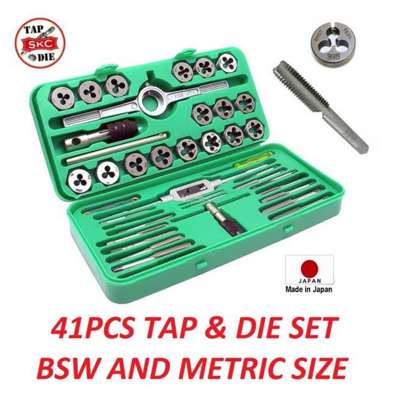 skc hand taps and dies set (Made In Japan) 40pcs&20pcs mm&20pcs Bsw | Shopee Malaysia