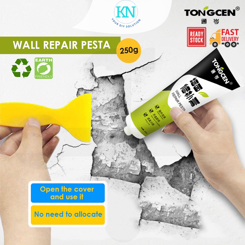 🔥READY STOCK🔥TONGCEN Wall Repair Pesta 250g Putty Instant Filler Crack ...