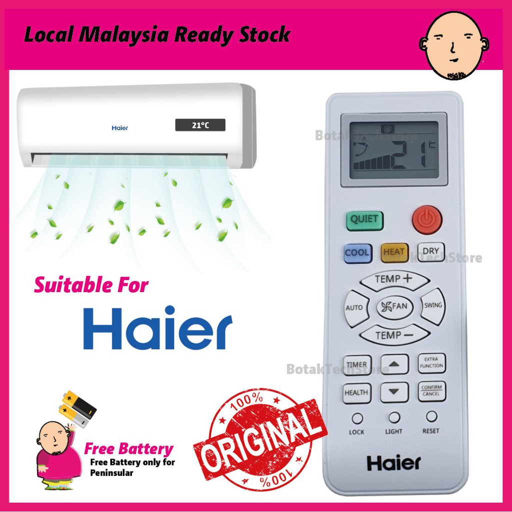 Haier Original Air Cond Aircond Air Conditioner Remote Control ...