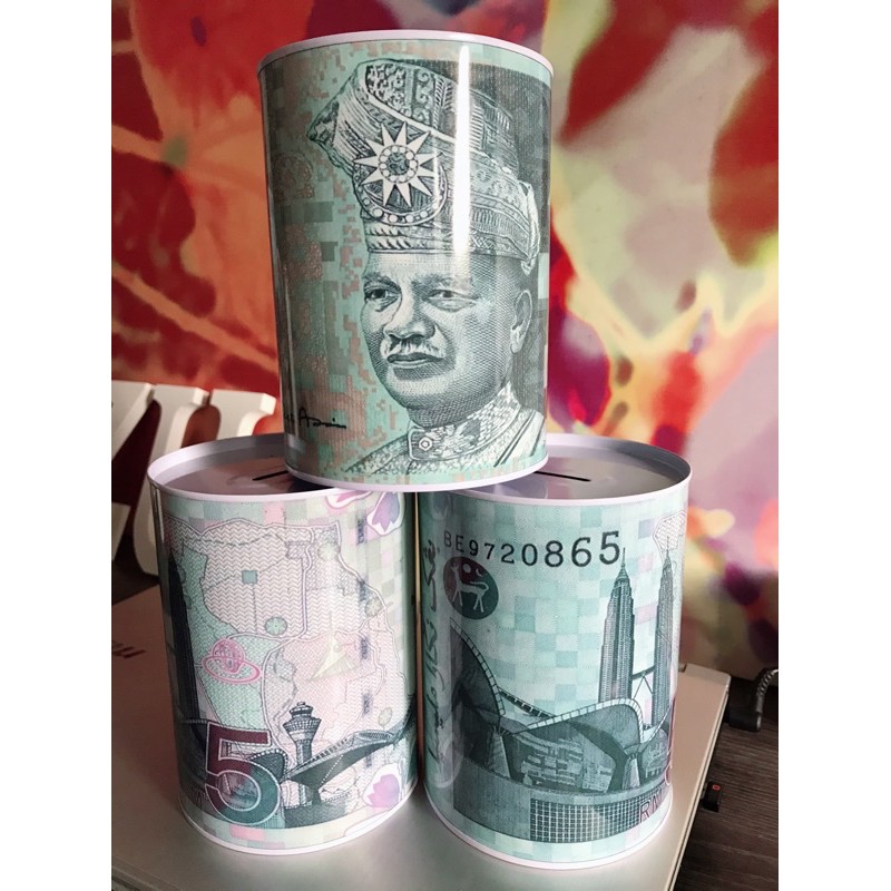 TABUNG DUIT SYILING MATAWANG MALAYSIA RM1, RM5 & RM10 / TABUNG BESI ...